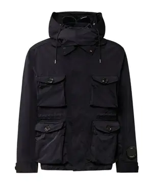 C.P. COMPANY Micro Kei Hooded Jacket With Removable Down Lining - Blue