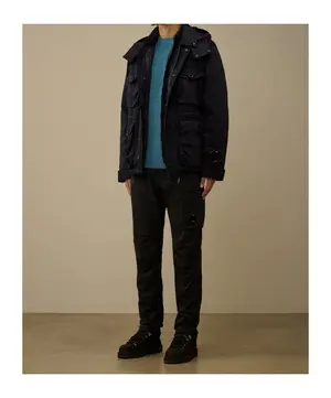 C.P. COMPANY Micro Kei Hooded Jacket With Removable Down Lining - Blue