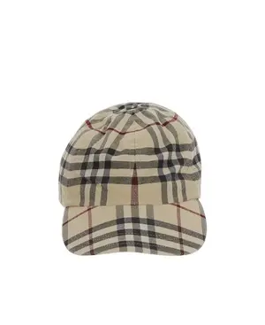 Burberry Checked Curved-peak Baseball Cap - Nude