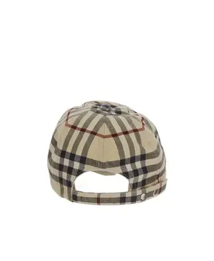 Burberry Checked Curved-peak Baseball Cap - Nude