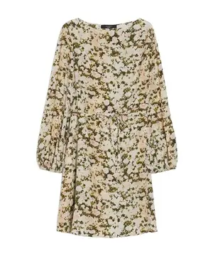Max Mara Silk Crepe De Chine Floral Dress