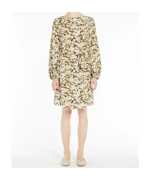 Max Mara Silk Crepe De Chine Floral Dress