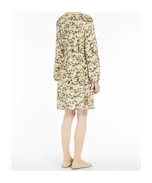 Max Mara Silk Crepe De Chine Floral Dress