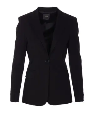 Pinko Single Breasted Tailored Blazer - Black