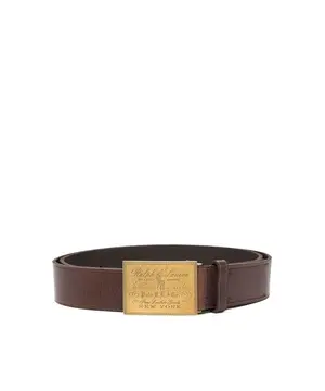 Men's Heritage Logo Leather Belts