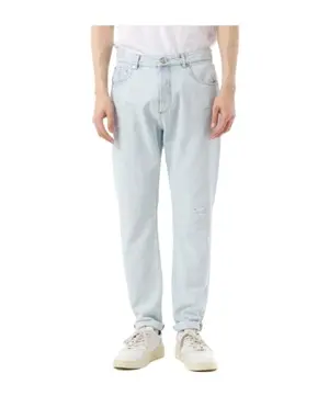 Brunello Cucinelli Light Wash Distressed Denim Trousers