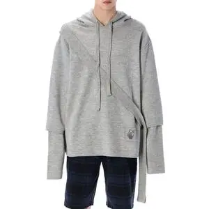 Off-White Logo Patch Drawstring Hoodie