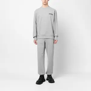 Zegna Logo-print Cotton Sweatshirt - Gray