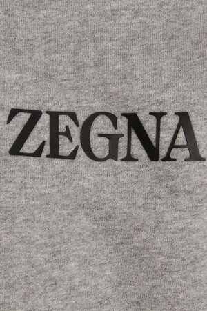 Zegna Logo-print Cotton Sweatshirt - Gray