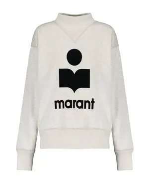 Isabel Marant Étoile High Neck Logo Sweatshirt - White
