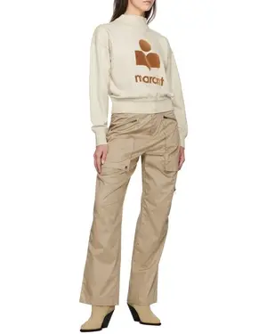 Isabel Marant Étoile High Neck Logo Sweatshirt - White