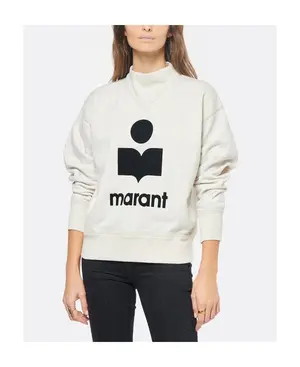 Isabel Marant Étoile High Neck Logo Sweatshirt - White