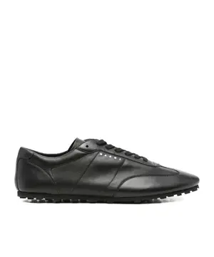Marni Leather Lace-up Sneakers - Black