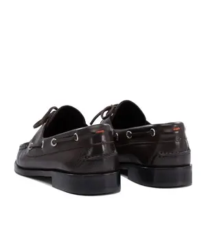 AeydĒ Harris Leather Moccasin Flats - Brown