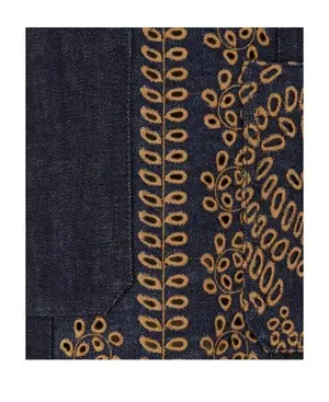 Dior Saint-gall Embroidered Denim Shorts