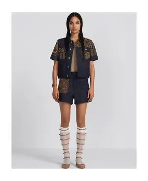 Dior Saint-gall Embroidered Denim Shorts
