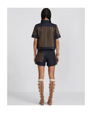 Dior Saint-gall Embroidered Denim Shorts