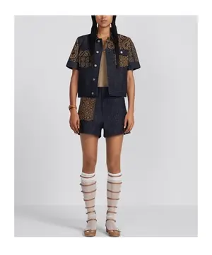 Dior Saint-gall Embroidered Denim Shorts