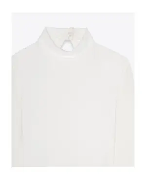 Saint Laurent High-waisted Playsuit With Embellished Belt - White