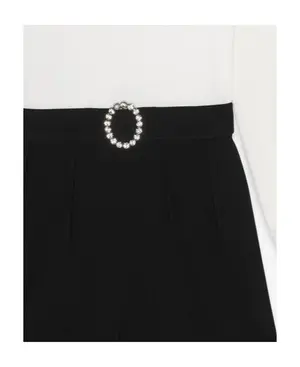 Saint Laurent High-waisted Playsuit With Embellished Belt - White