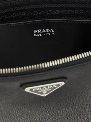 Prada Zipper Clutch With Detachable Wrist Handles