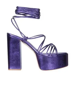 Paris Texas Lace-up Block-heeled Sandals