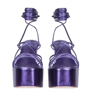 Paris Texas Lace-up Block-heeled Sandals