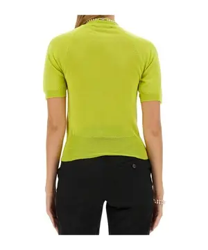 VIVIENNE WESTWOOD Orb Embroidered Short-sleeved Knitted Jumper