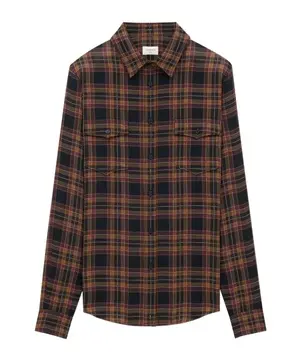 Saint Laurent Cassandre Checked Button-up Shirt