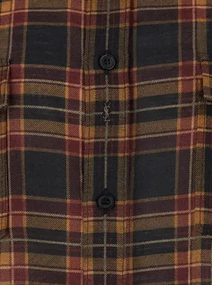 Saint Laurent Cassandre Checked Button-up Shirt