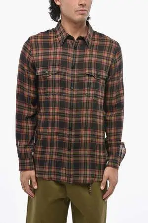 Saint Laurent Cassandre Checked Button-up Shirt