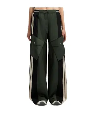 Palm Angels Side Stripe Wide-leg Cargo Pants