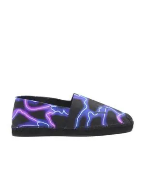 Valentino Garavani Vltn Logo Printed Slip-on Espadrilles - Green