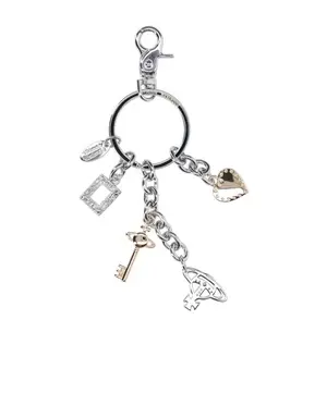 VIVIENNE WESTWOOD Logo Charm Keychain - Sliver