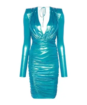 Alexandre Vauthier Long Sleeved V-neck Dress