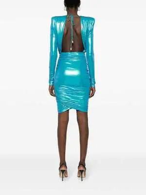 Alexandre Vauthier Long Sleeved V-neck Dress
