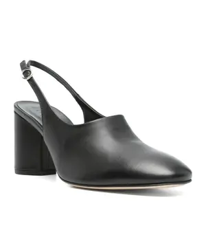 AeydĒ 75mm Leather Slingback Pumps