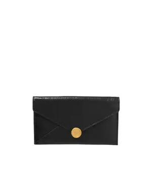 Dries Van Noten Leather Envelope Wallet - Black