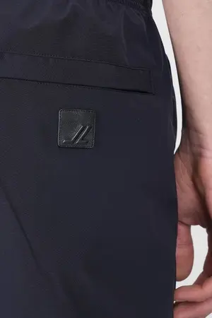 LANVIN Elastic Waist Shorts With Back Patch Logo