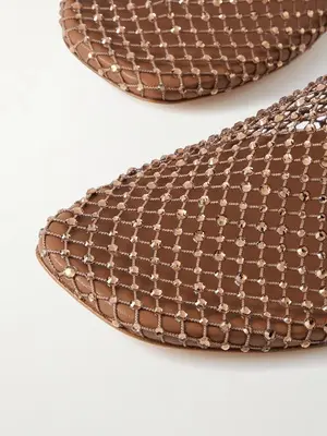Christopher Esber Crystal-embellished Ballet Flats - Brown