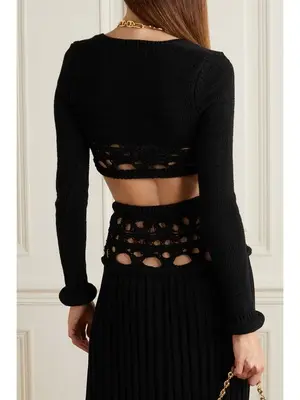 Christopher Esber Crocheted Openwork Top