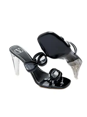 Valentino Garavani High Heel Mules With Logo Detailing