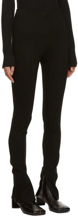 ANINE BING High-rise Skinny Trousers With Split Hem