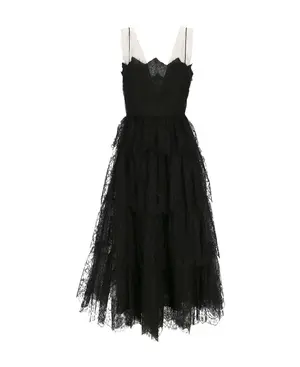 Dior Lace Tiered Midi Dress