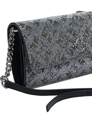 Pinko Logo Plaque Embellished Clutch Bag