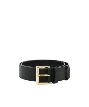 Prada Triangle Logo Buckle Belt - Black