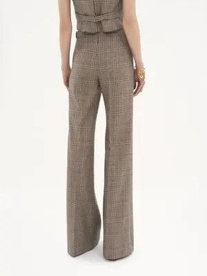 Chloé Prince Of Wales Check Wool Trousers