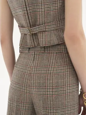 Chloé Prince Of Wales Check Wool Trousers