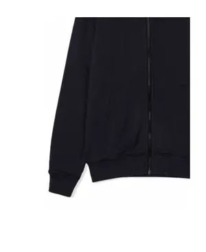 Stone Island Logo Patch Zip Hoodie - Blue