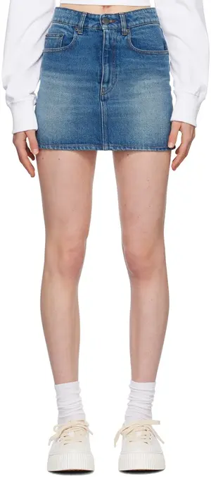 AMI Paris Denim Mini Skirt
